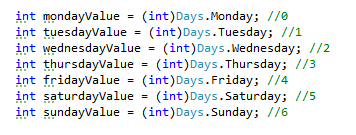 Comment obtenir la valeur de `int` à partir de `Enum` en C# avec des ...