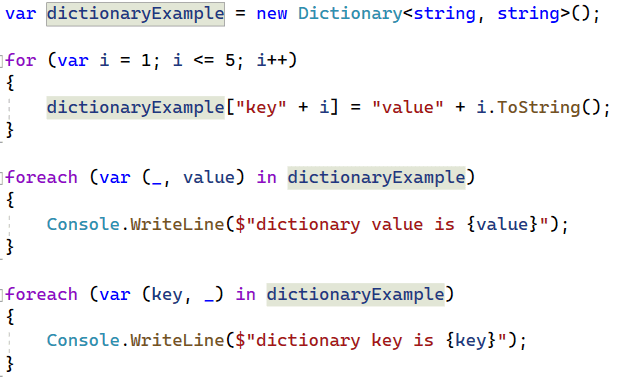 8 manieren om dictionary key value paren te itereren in C#